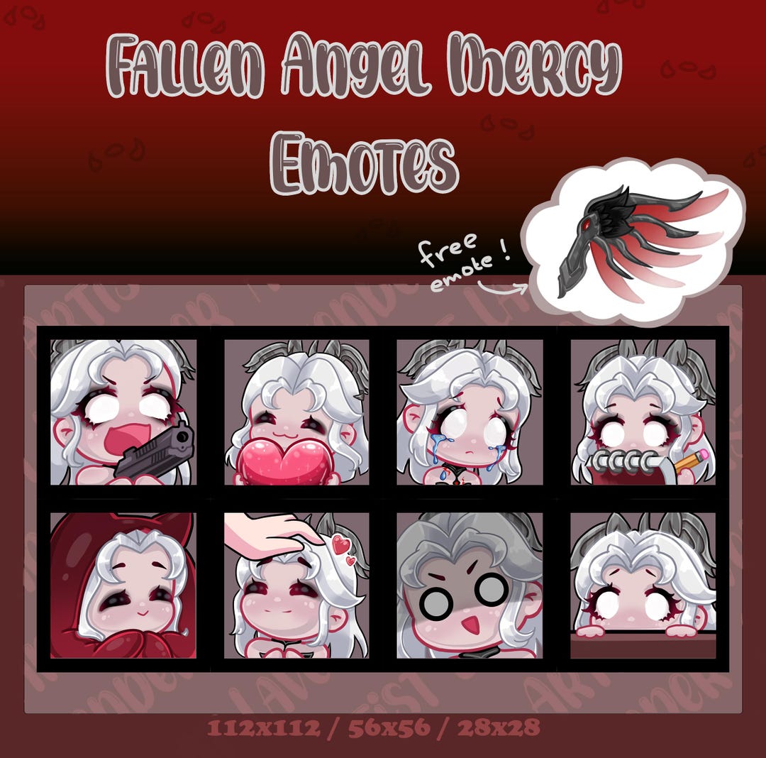 Overwatch Fallen Angel Mercy Emotes +1 Free - Etsy