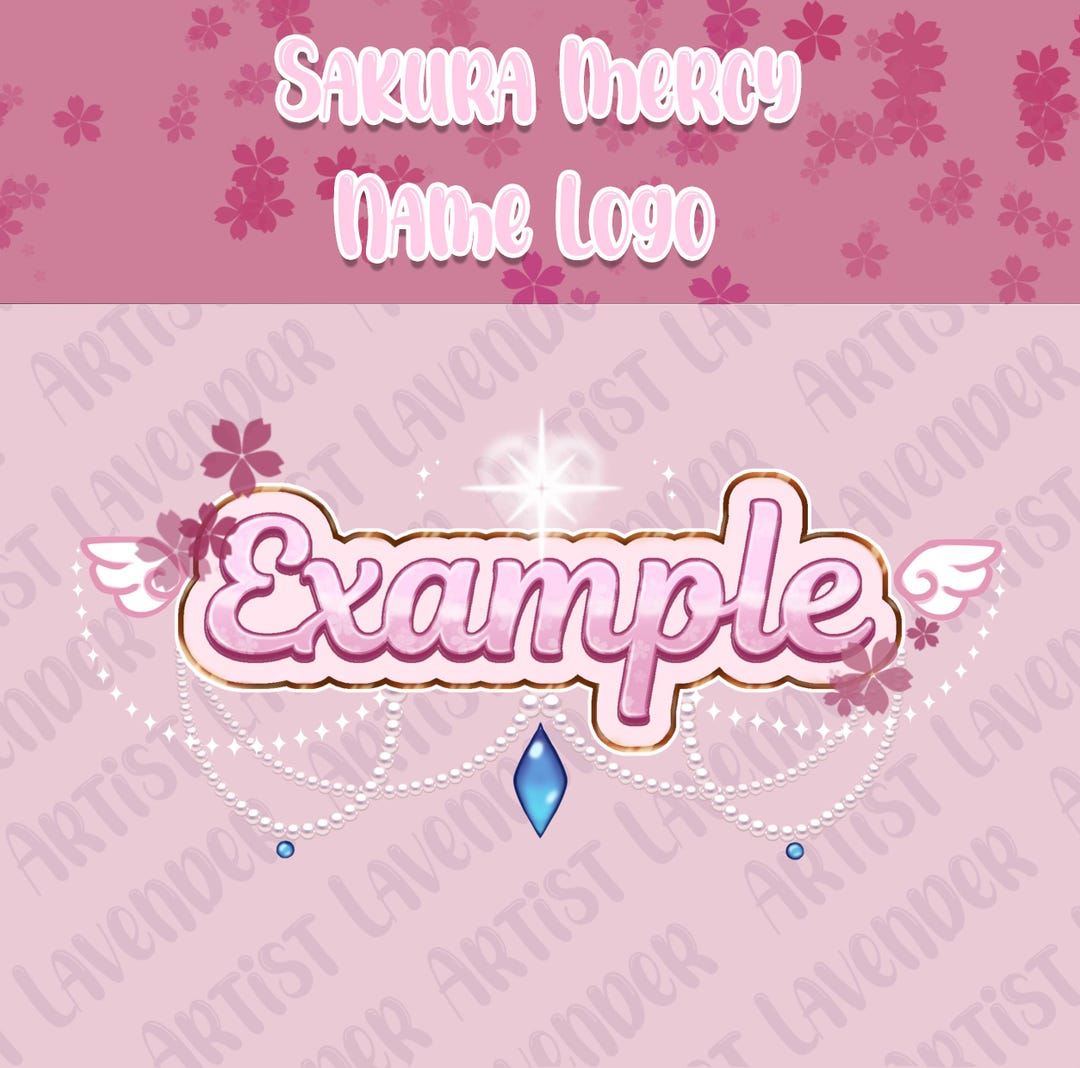 Sakura Mercy Name Logo - Etsy