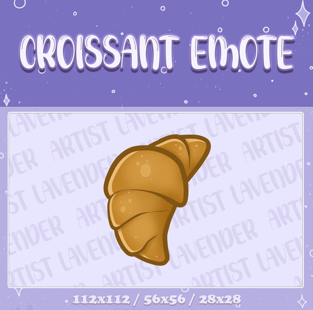 Croissant Cute Emote - Etsy