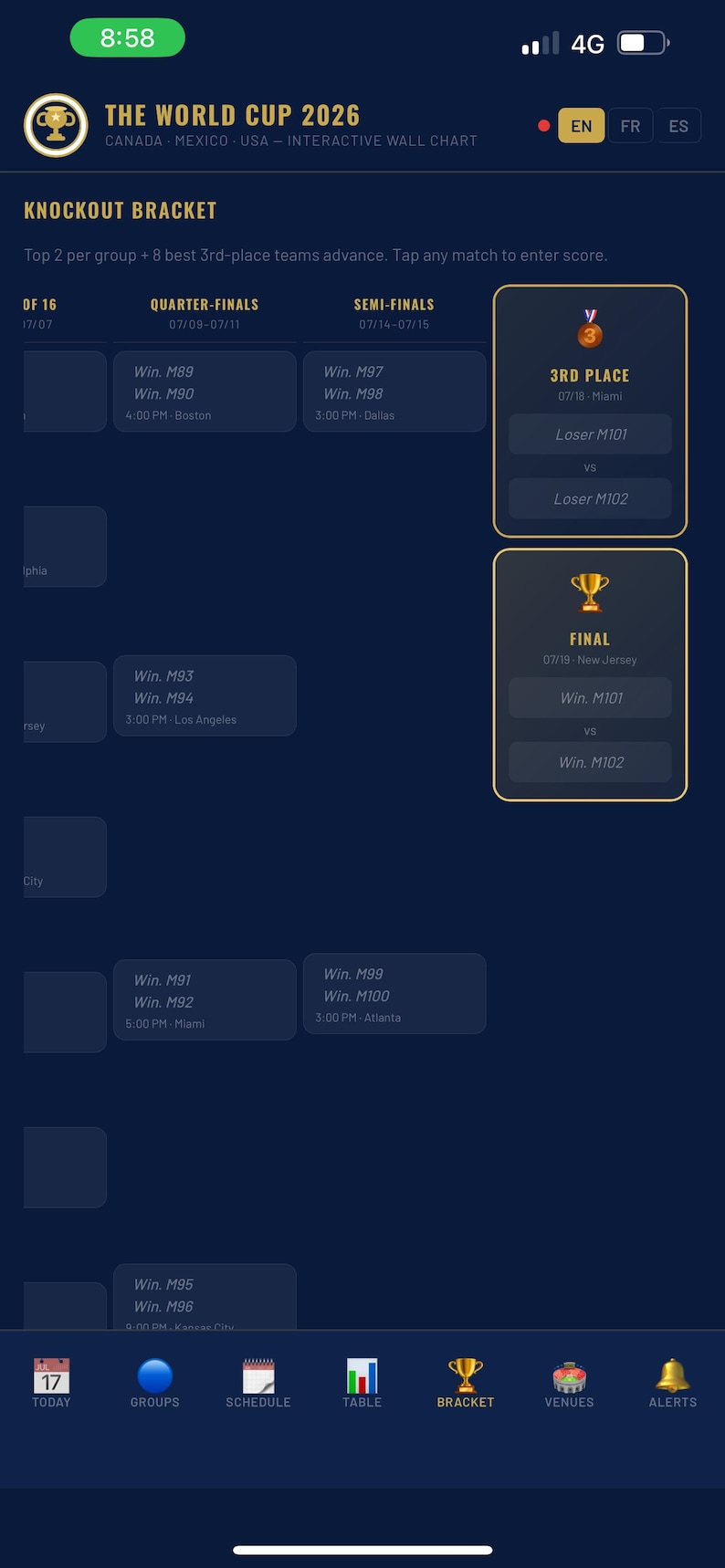 World Cup 2026 Interactive Wall Chart App – Schedule, Bracket ...