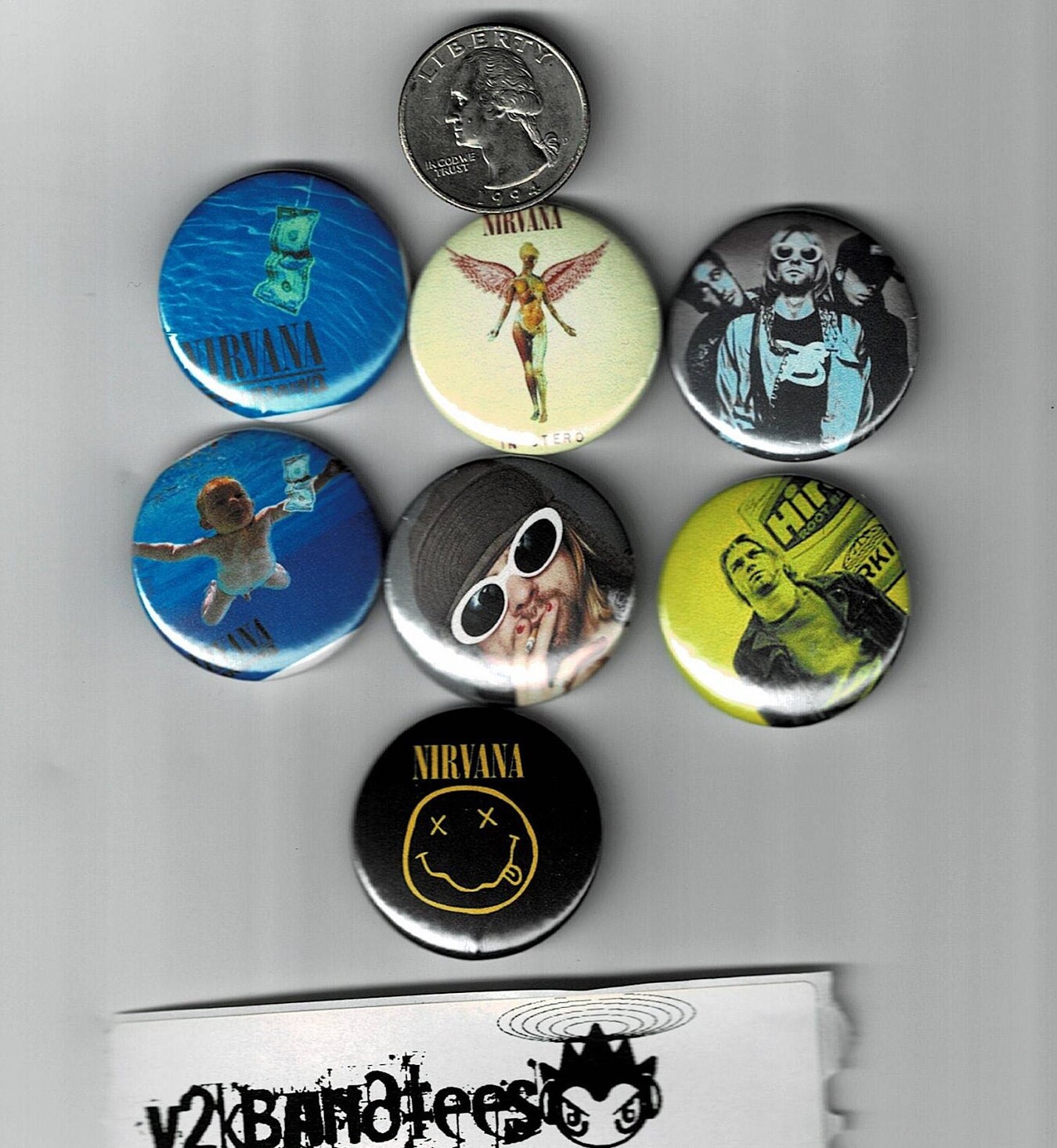 Nirvana Button Set Kurt Cobain Pinback Buttons - Etsy