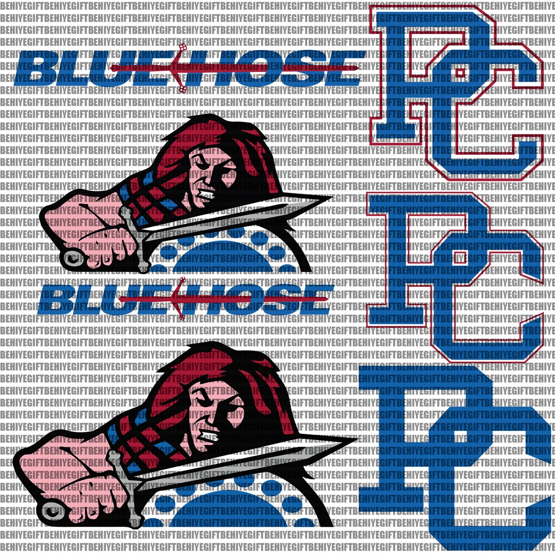 Presbyterian University SVG, College, Blue Hose SVG, Football ...