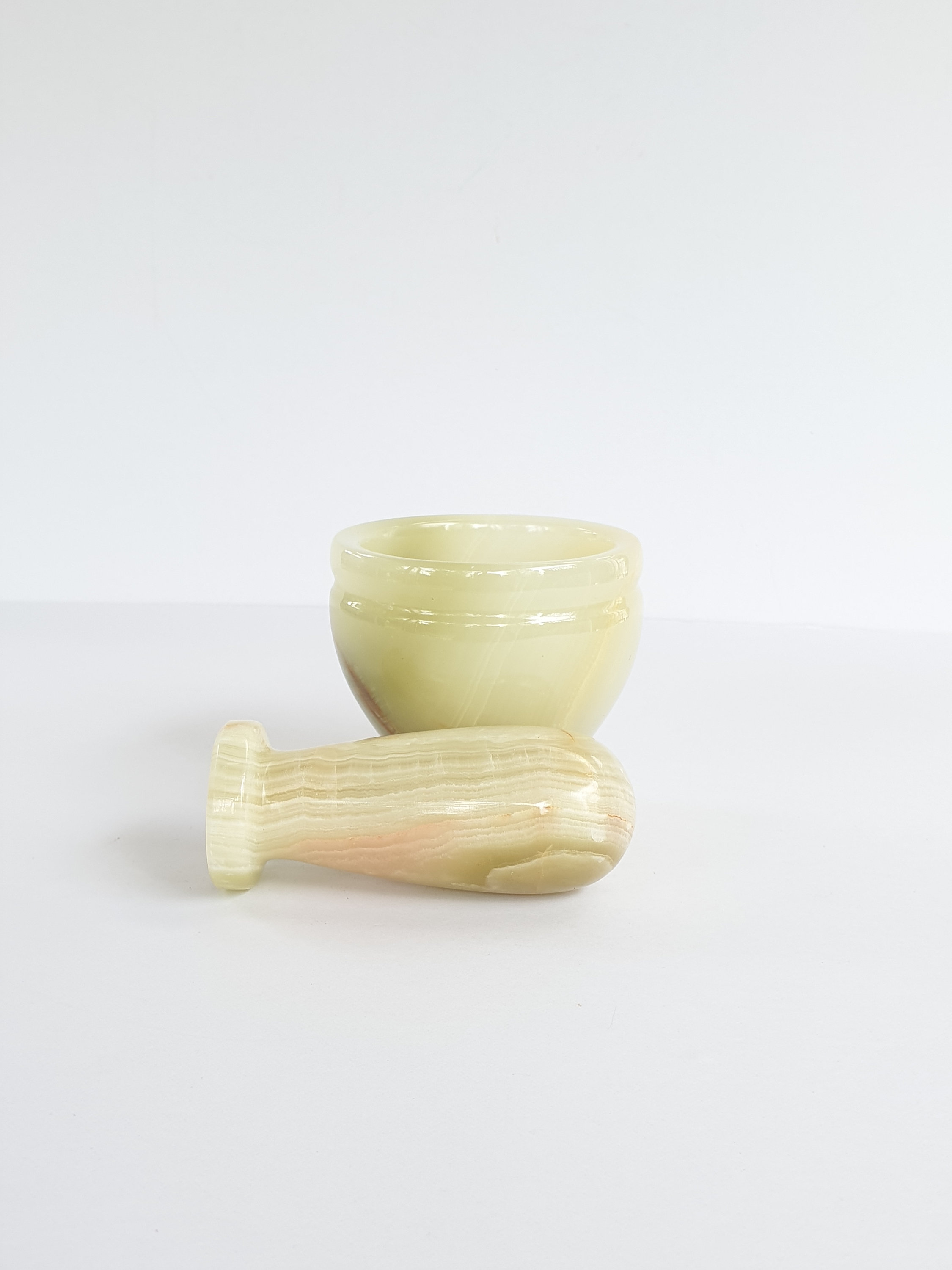 Natural Green Marble Mortar and Pestle Set, Herbs/spices Grinder ...