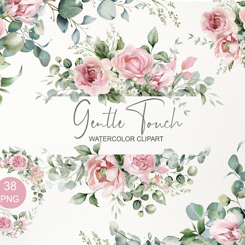 Light Floral Border - Etsy