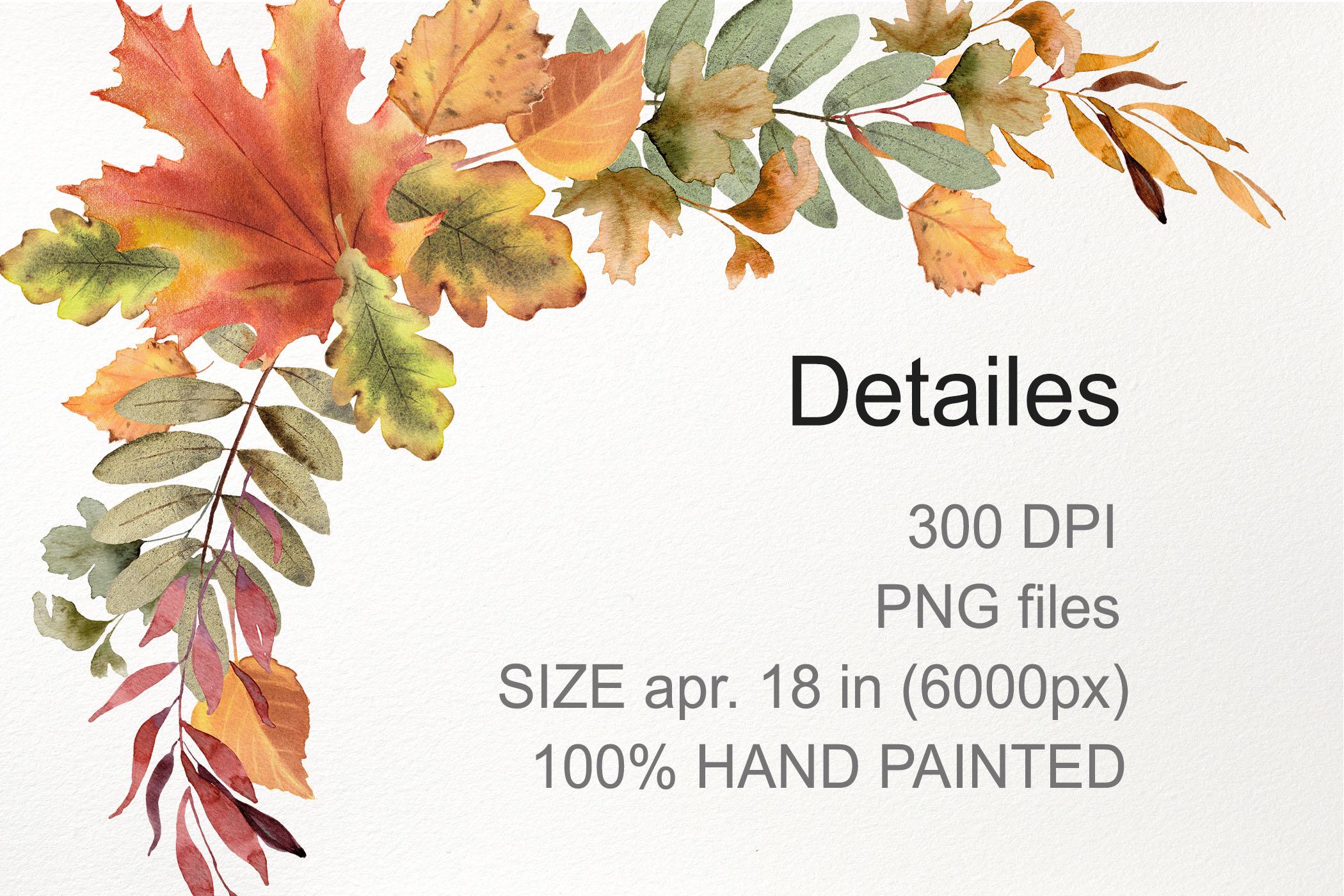 Fall Leaves Clipart. Watercolor Autumn Border PNG. Maple Leaf Wreath ...