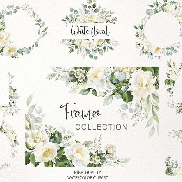 Green White Flower Canvas - Etsy