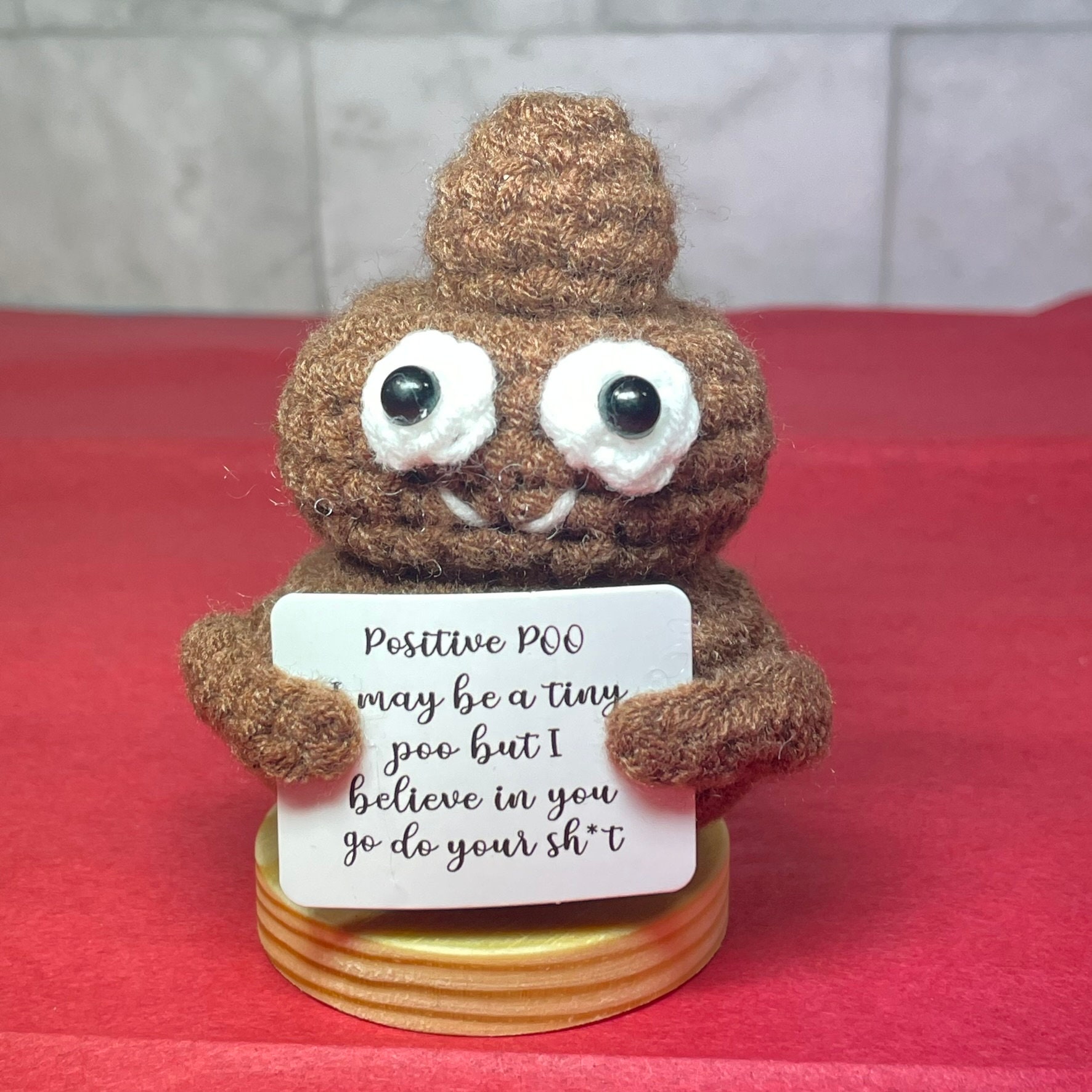 Positive Poo Handmade Crochet Doll Figurine, Unique Gift, Housewarming ...
