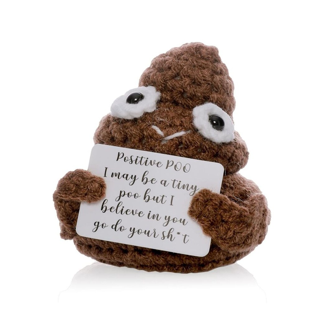 Positive Poo Handmade Crochet Doll Figurine, Unique Gift, Housewarming ...
