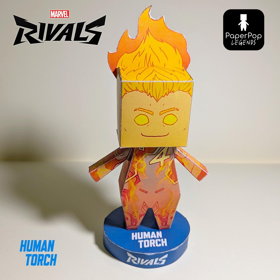 DIY Human Torch Papercraft | Marvel Rivals | Superhero Craft Kit | Home ...
