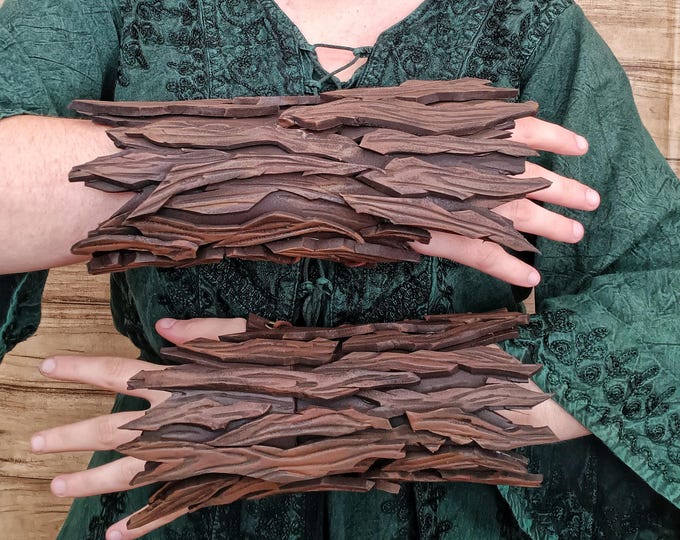 Druid Tree Bark Bracers - Druid Armor - Cosplay, LARP, and Ren Faire - Etsy