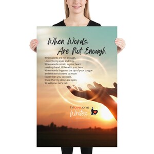 When Words Are Not Enough – Canvas Wall Art | Inspirational ...