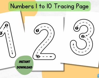 Numbers 1 to 20 Tracing Counting Children Handwriting Practice Toddler ...