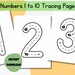 Numbers 1 to 10 Tracing Counting Children Handwriting Practice Toddler ...