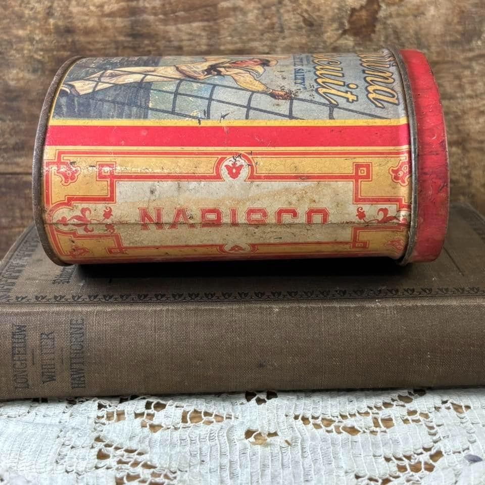 Vintage Nabisco Saltina Biscuit Tin Canister With Interseal Logo - Etsy
