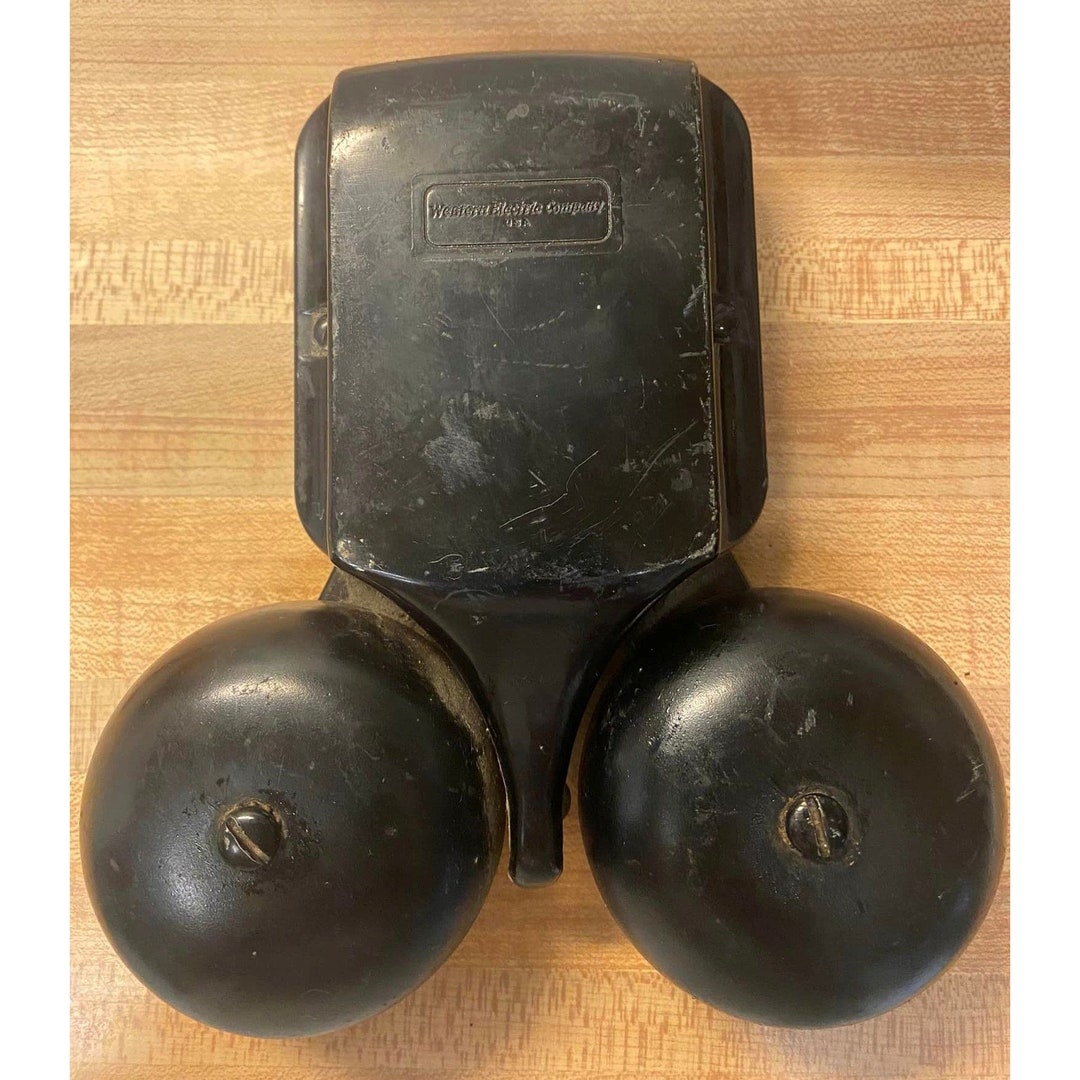 Vintage Western Electric External Wall-mount Black Metal Double-bell ...
