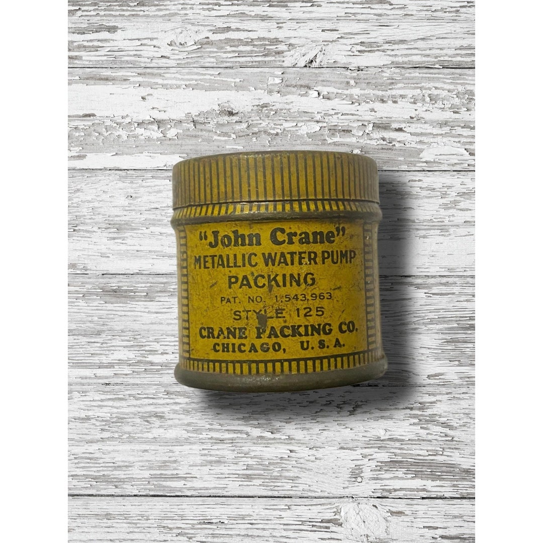 John Crane Metallic Water Pump Packing Tin Model T Antique Auto ...