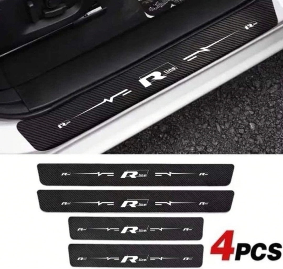 New 4 Volkswagen Golf R Line Carbon Fiber Door Sill Protector VW Golf ...