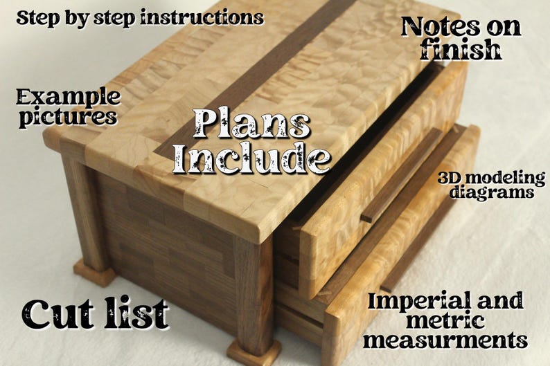 Jewelry Box Woodworking Plans: Pieced Together Box Tutorial (PDF ...