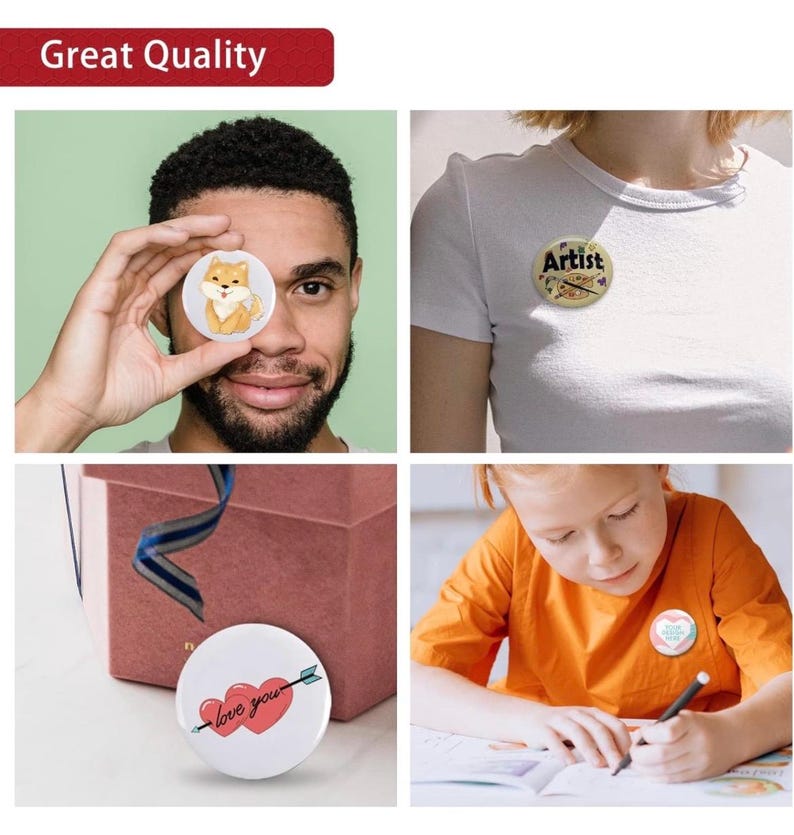 Custom Circle Buttons, Birthdays, Parties, Christmas, Gifts, Favors ...