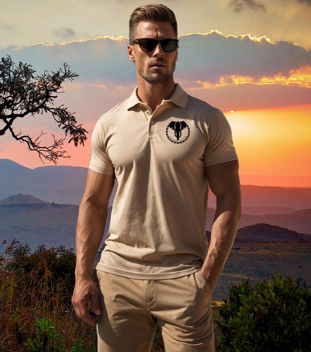 The Conservation Tribe, Men's Select Lightweight Snag-proof Polo, Tan ...