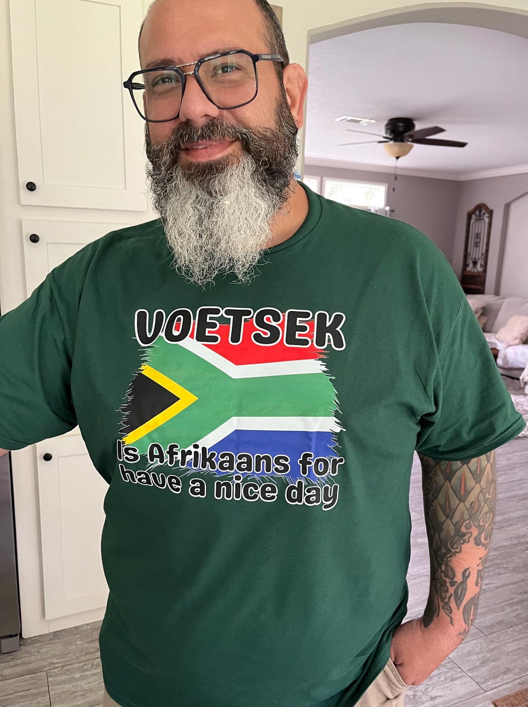Unisex Springbok T-shirt, South African, Voetsek Means Have a Nice Day ...