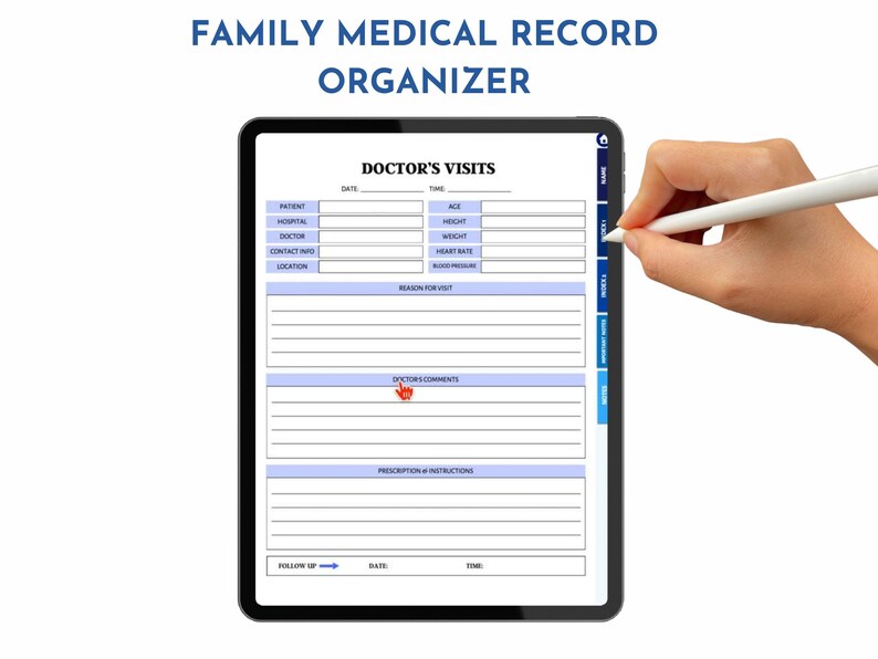 Family Medical Planner: Digital Health Tracker for Goodnotes ...
