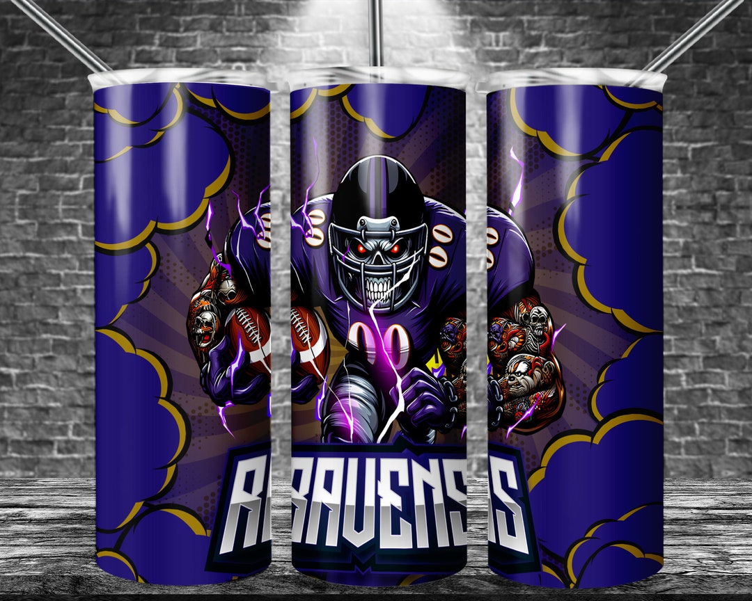Raven 20oz Skinny Tumbler Sublimation Designs, Sport Team for Straight ...