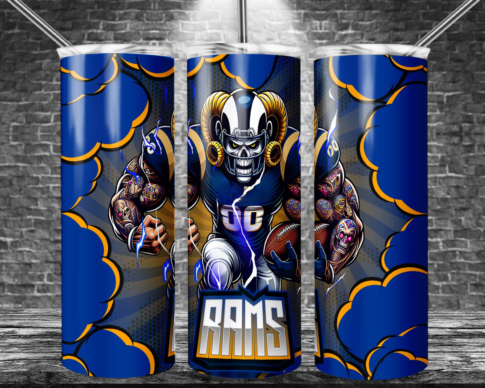 Ram 20oz Skinny Tumbler Sublimation Designs, Sport Team for Straight ...