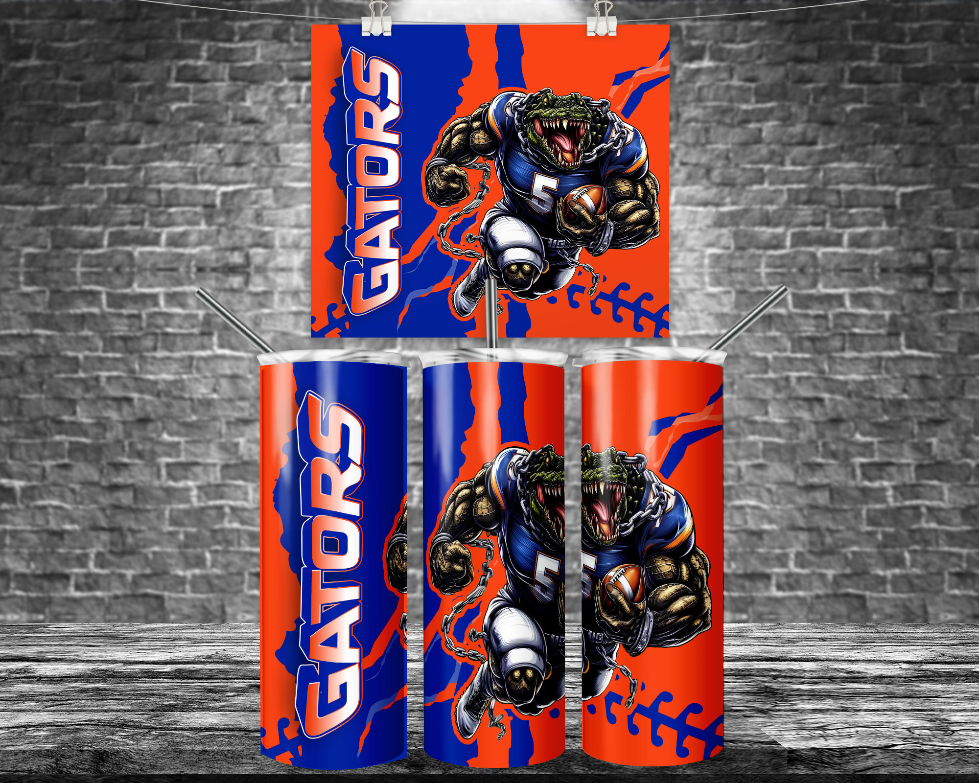 Gator 20oz Skinny Tumbler Sublimation Designs, Sport Team for Straight ...