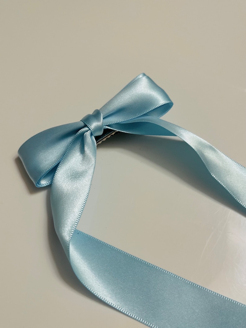 Baby Blue Hair Bow Clip - Etsy
