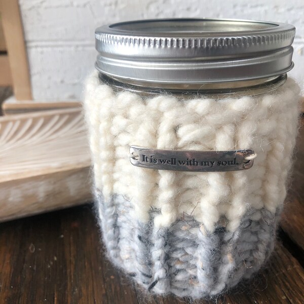 Knit Mason Jar Cozy - Etsy