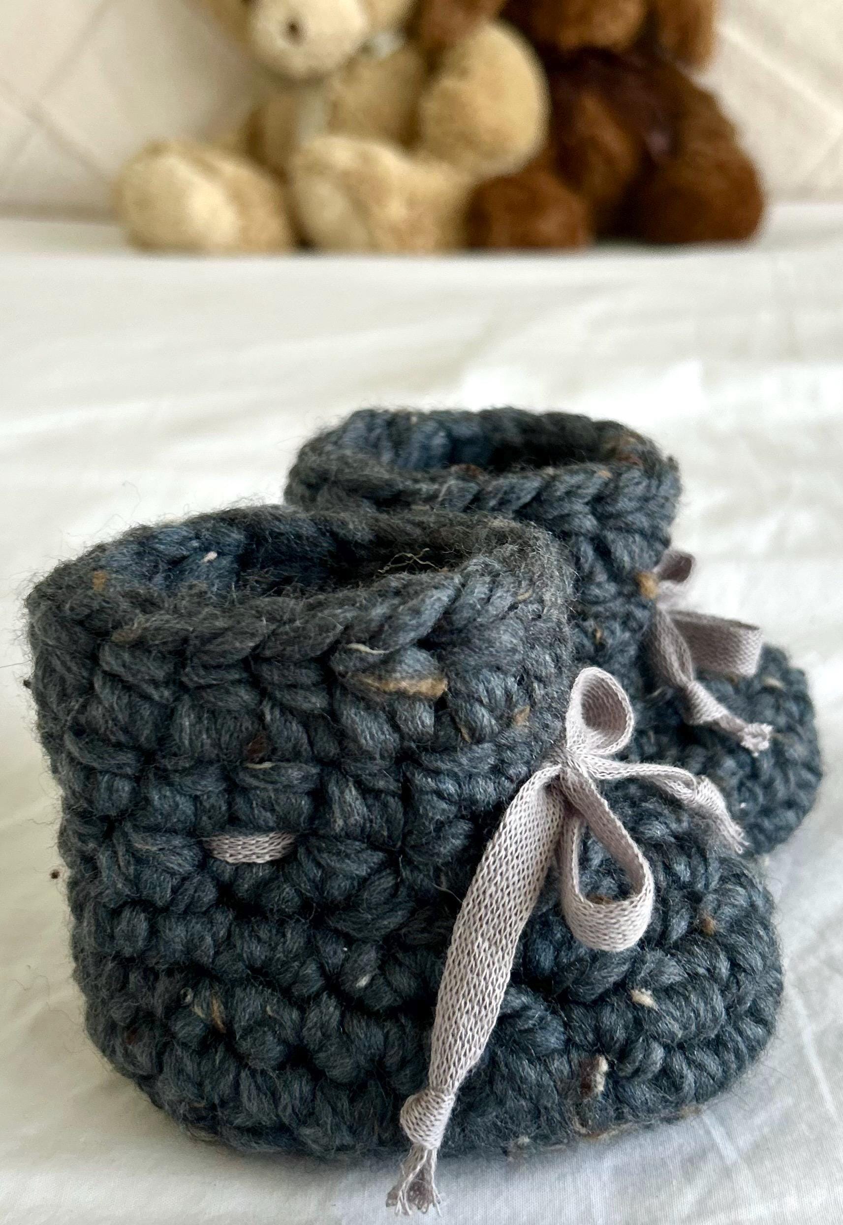 Baby Bootie Newborn Shoes Going Home Outfit Chunky Crochet Bootie Baby ...