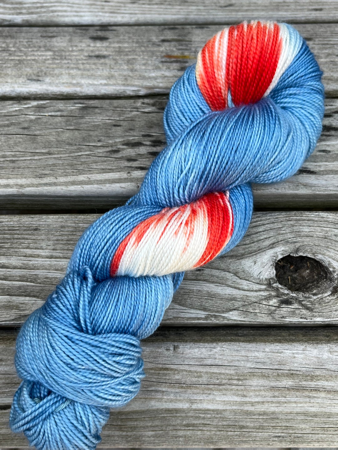 Olympic Hand Dyed Assigned Pooling Fingering Sock Royal Blue Red ...