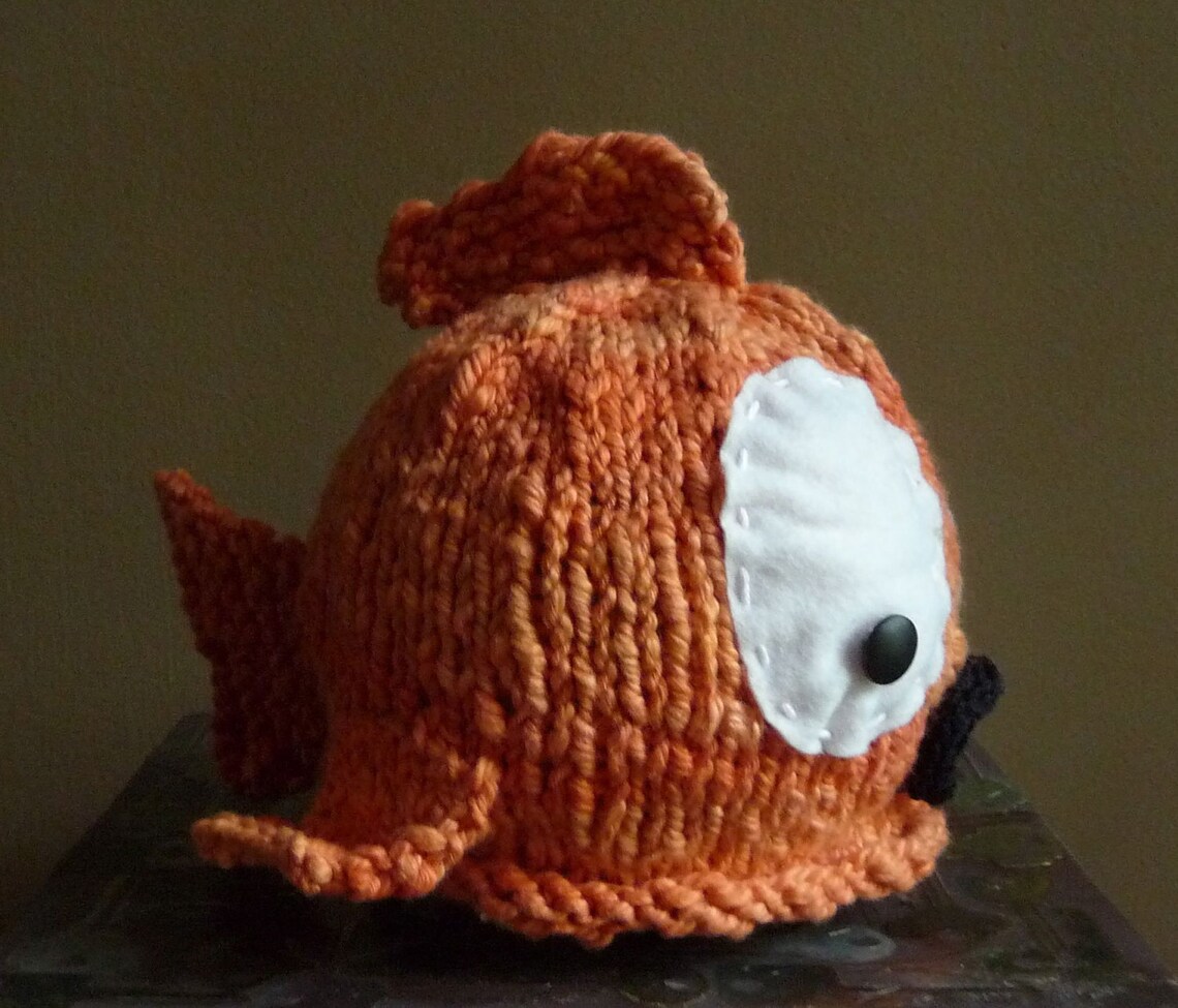 Handknit Infant Goldfish Hat Beanie Fish Baby Photo Prop Baby | Etsy
