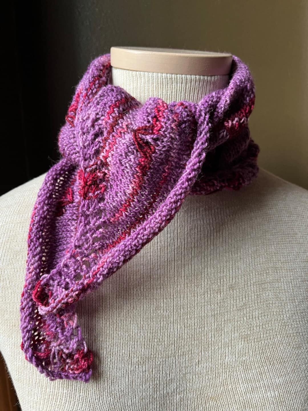 Galentine Ascot Scarf Scarflette Knit Knitting Pattern PDF Valentine ...