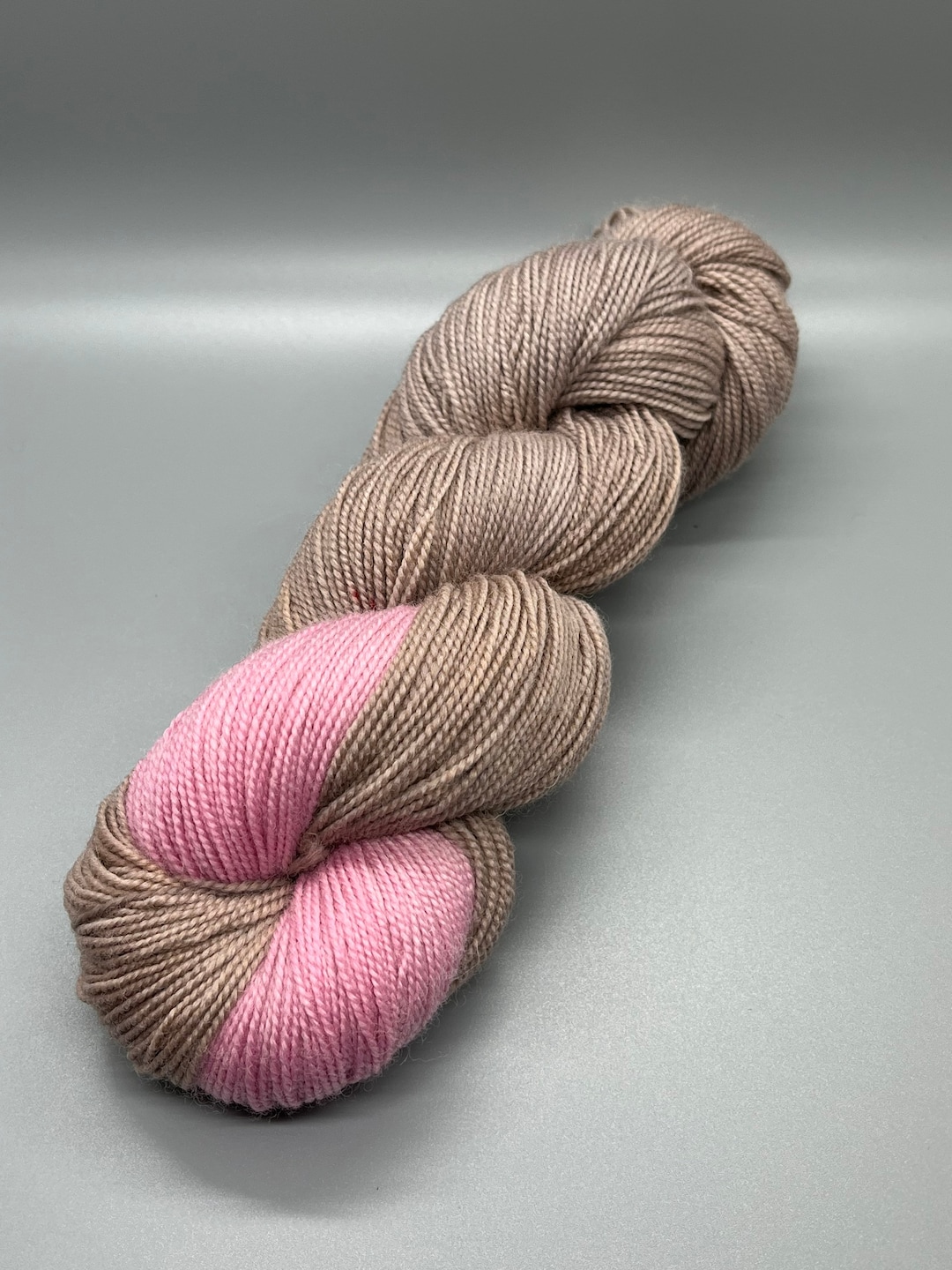 Hand Dyed Assigned Pooling Yarn Neapolitan Colorway Mocha Pink ...