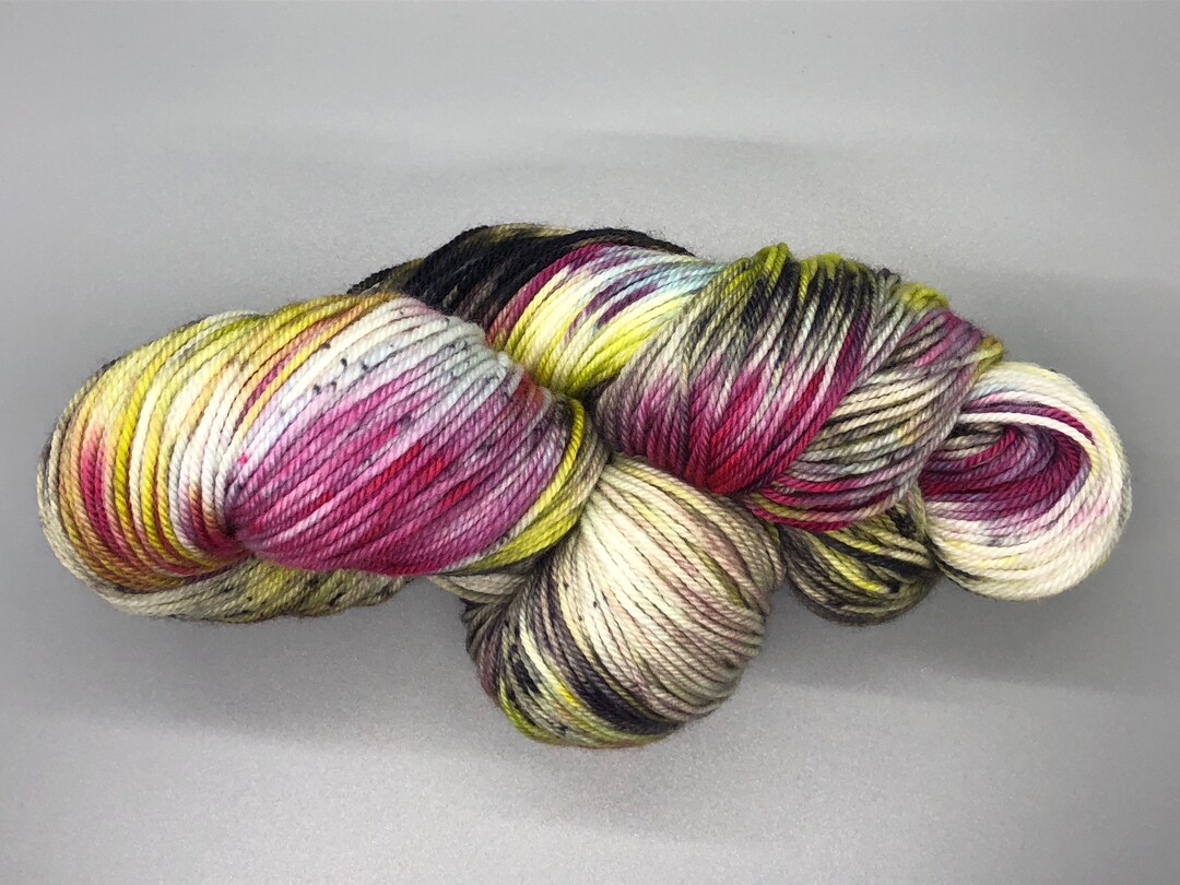 Hand dyed Fingering Yarn Mikes Zoomies Colorway Superwash Wool Nylon ...