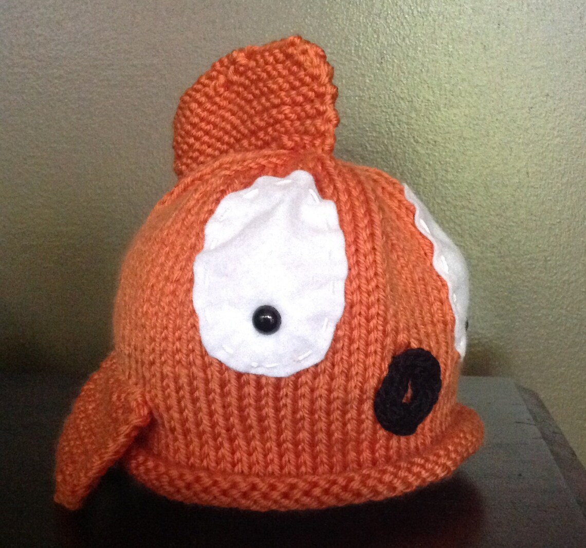 Handknit Infant Goldfish Hat Beanie Fish Baby Photo Prop Baby - Etsy