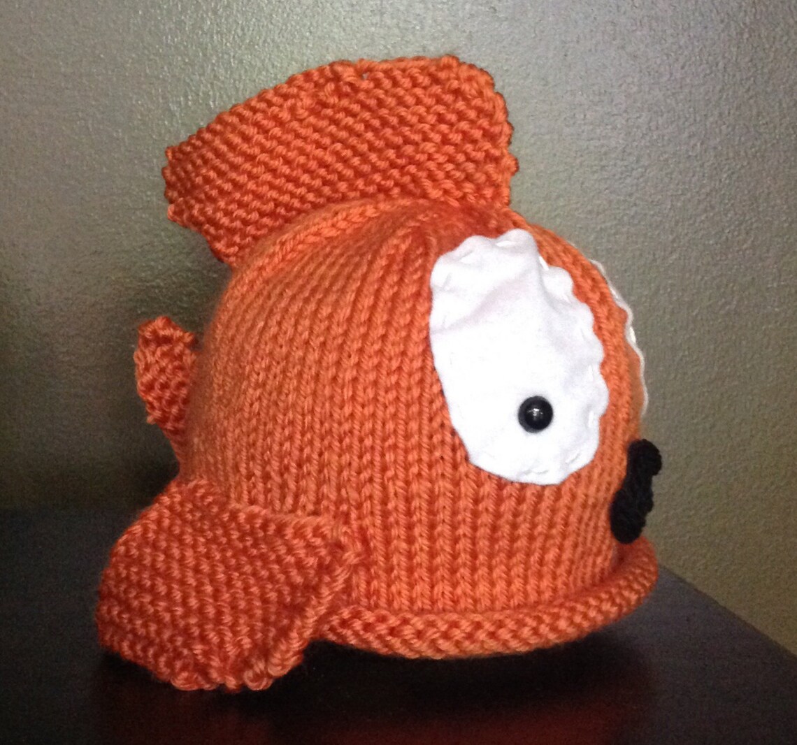 Handknit Infant Goldfish Hat Beanie Fish Baby Photo Prop Baby - Etsy