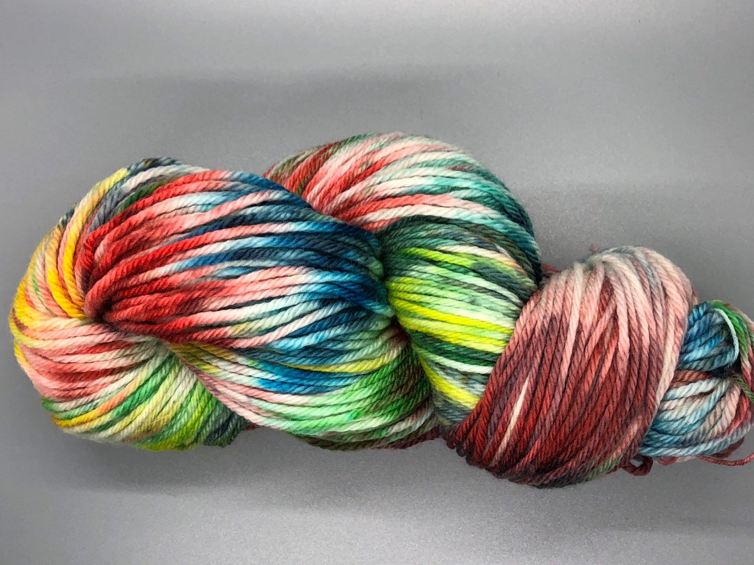 Hand Dyed Worsted Weight Yarn Variegated 100% Superwash Colorway ...