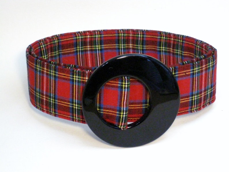 Womens Red Tartan Plaid Belt Christmas Belt | Etsy