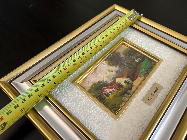 Original Italian Oil Paint Hand-painted by Signed G. Sarnelli PAESAGGIO ...