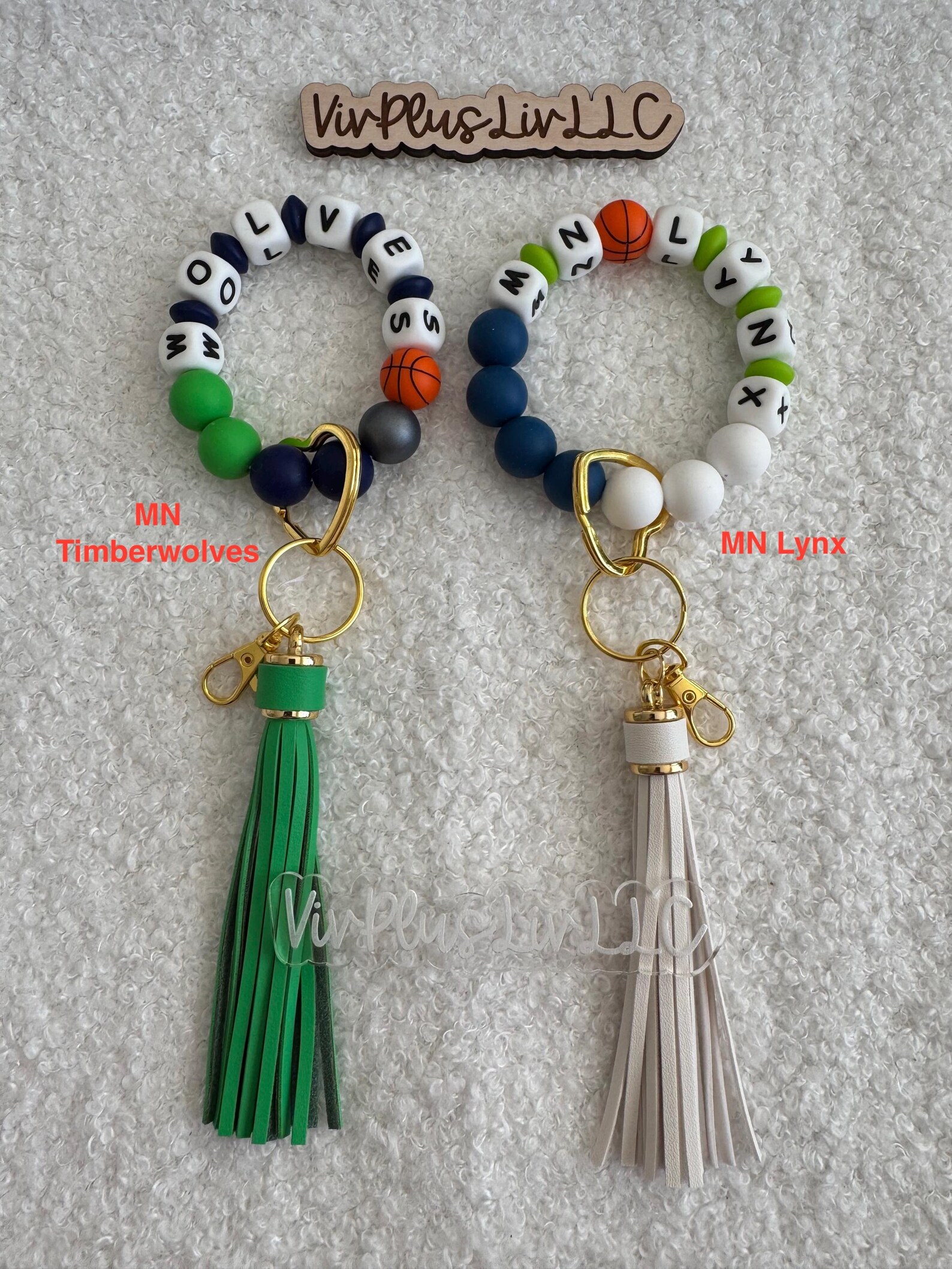 Silicone Beaded Wristlet Keychain-minnesota Sport Themed - Etsy