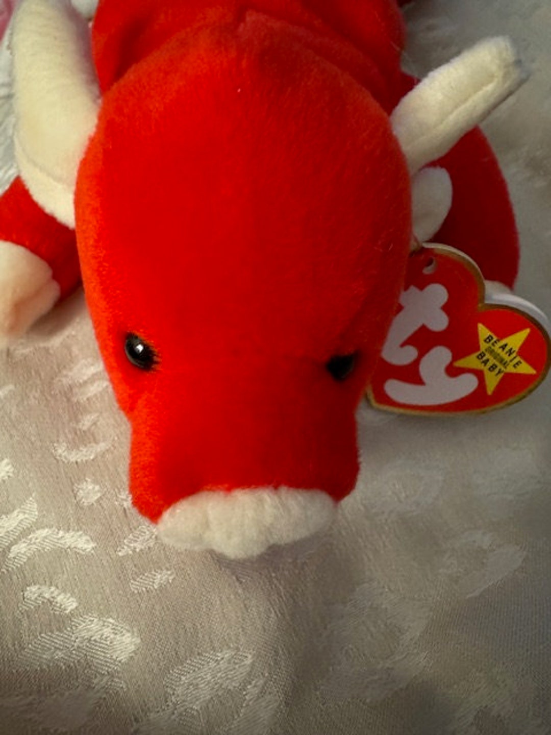 Ty Beanie Baby Snort the Bull Plush Toy *rare* - 4002 Date of Birth 5 ...