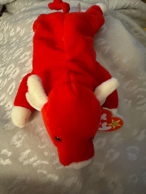 Ty Beanie Baby Snort the Bull Plush Toy *rare* - 4002 Date of Birth 5 ...