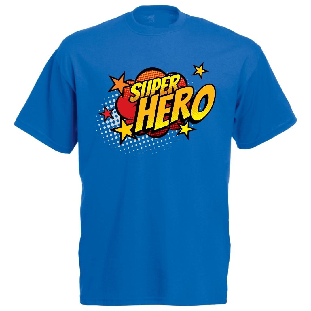 Super Hero T-shirt , Comic Book Style Graphic Tee, Funny Hero Shirt for ...