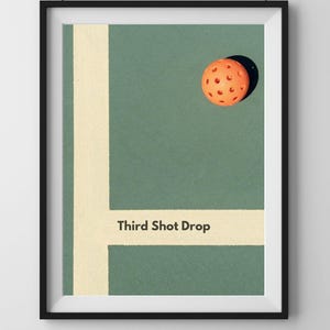 Minimalist Pickleball Art Print Modern Sports Poster Pickleball Court ...