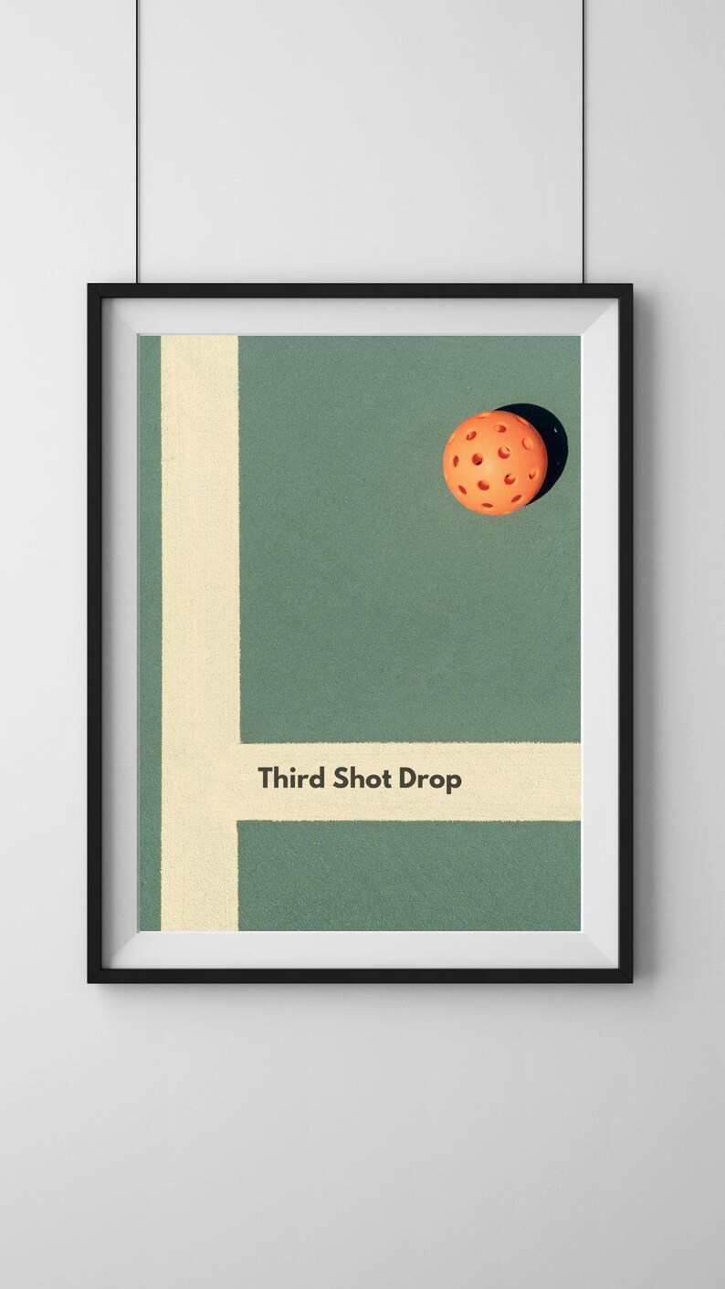 Minimalist Pickleball Art Print Modern Sports Poster Pickleball Court ...