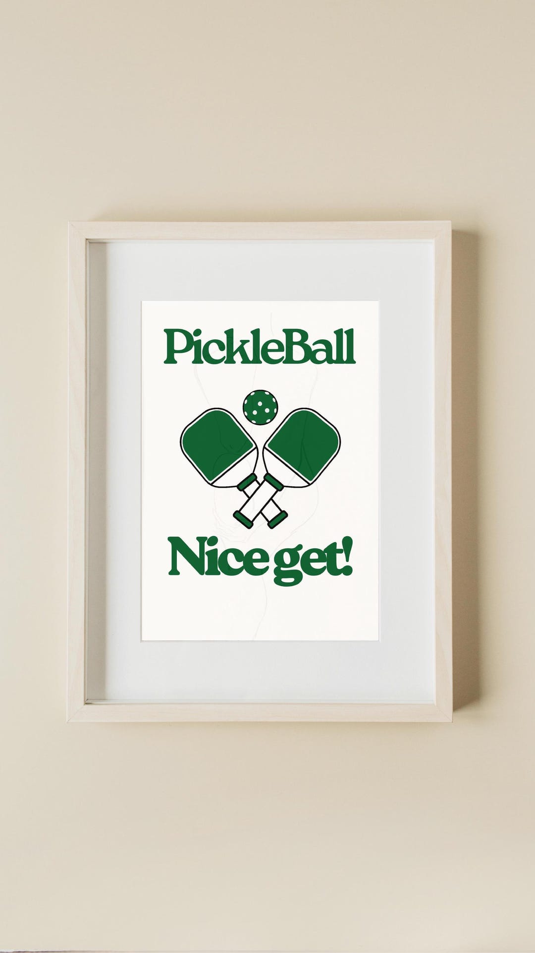 Pickleball Wall Art for Living Room Pickleball Retro Wall Art Trendy ...