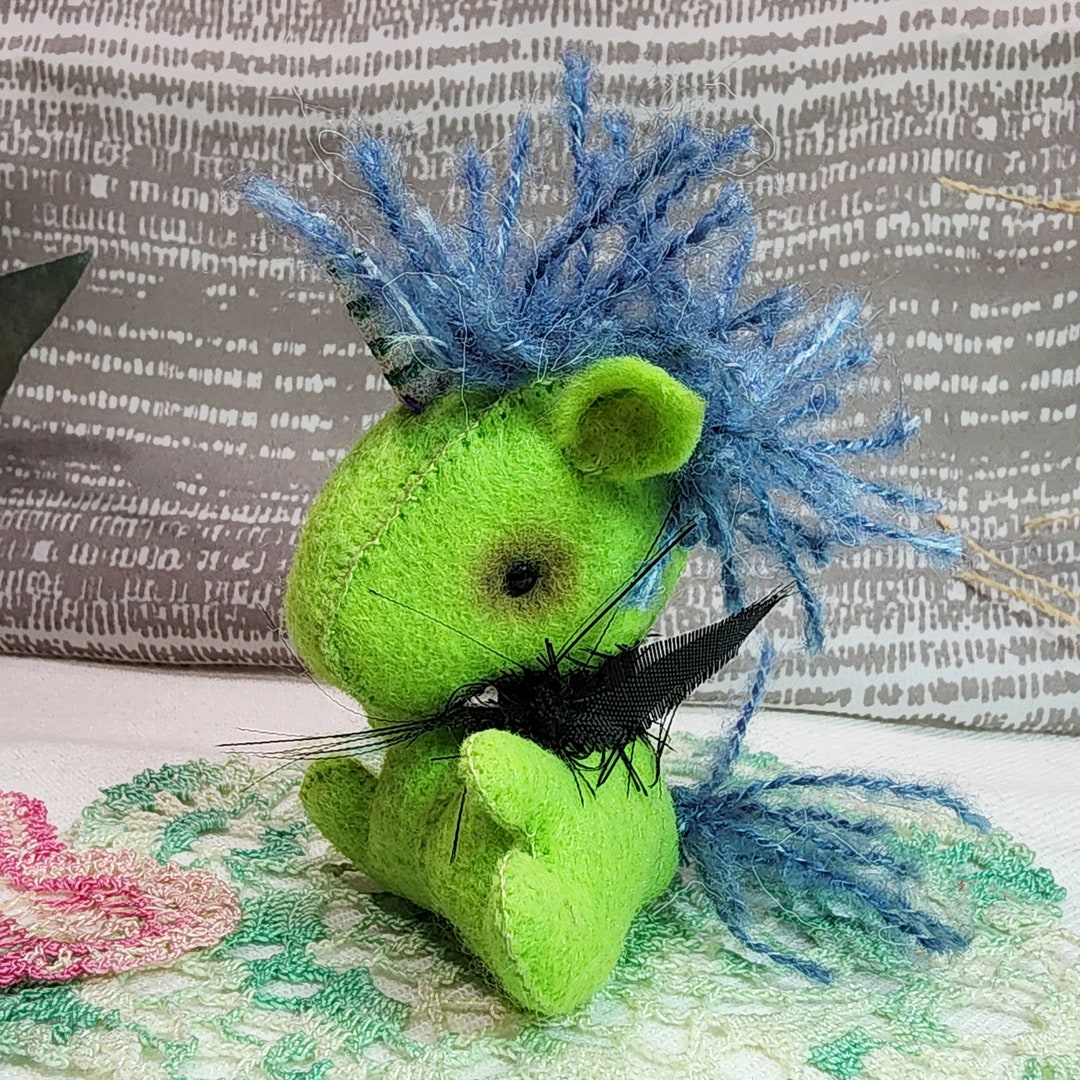 Baby Unicorn 100% Merino Wool Felt Doll Handmade Fantasy Creature Hand ...
